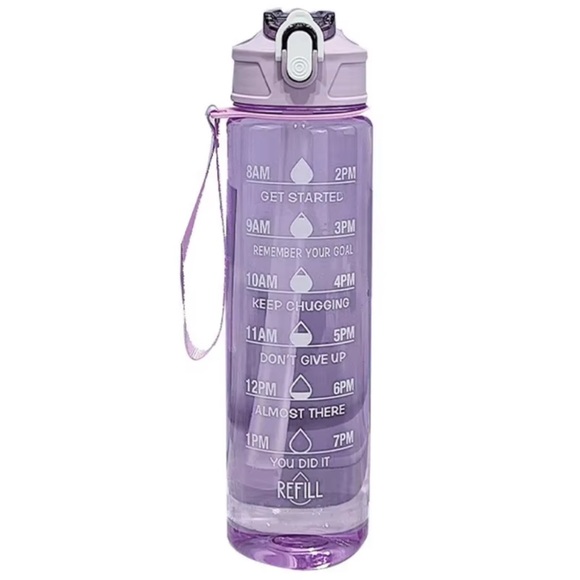 Dining | Clear Purple Water Goal Tracking Water Bottle 75ml | Poshmark